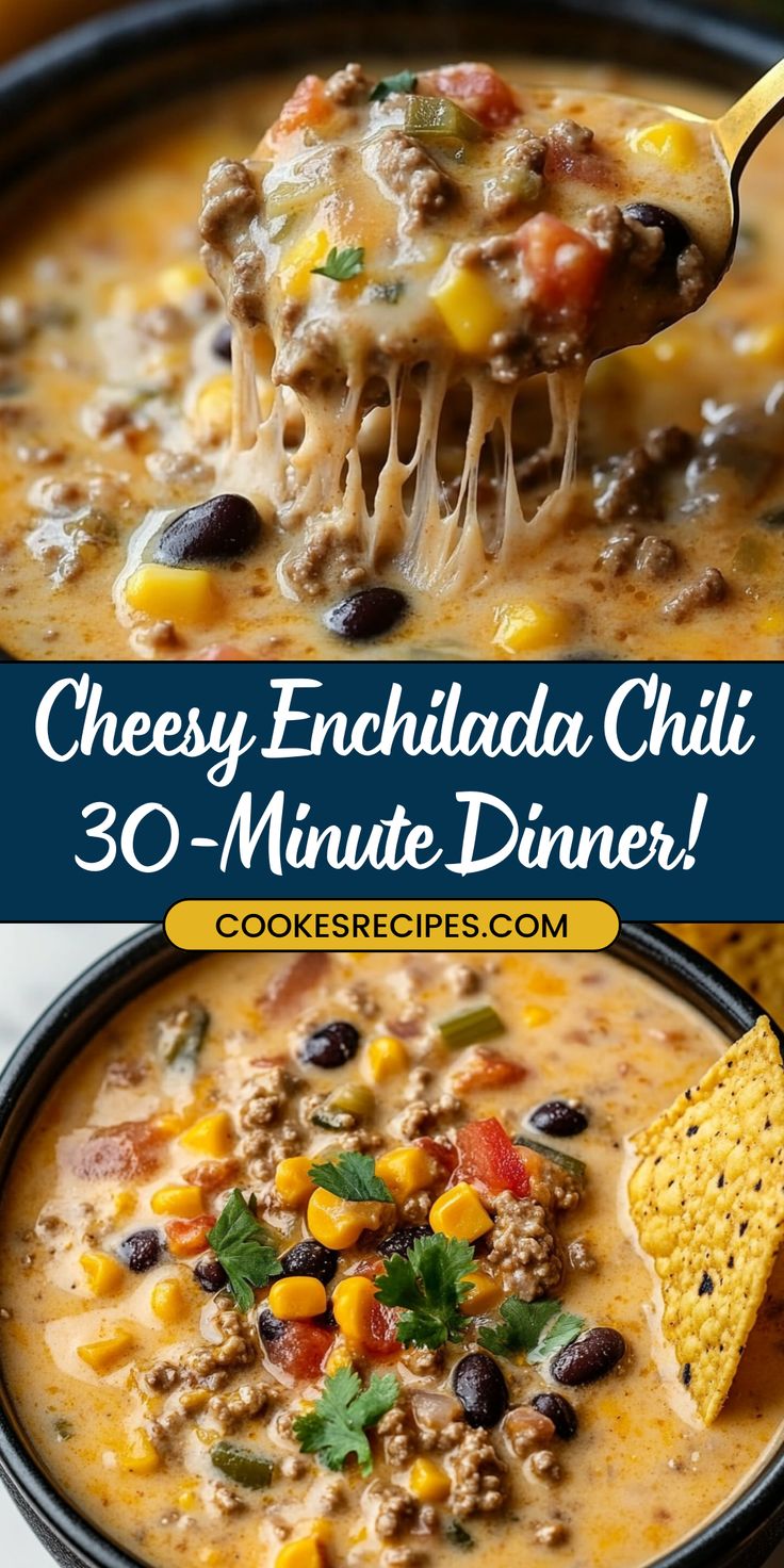Cheesy Enchilada Chili Recipe