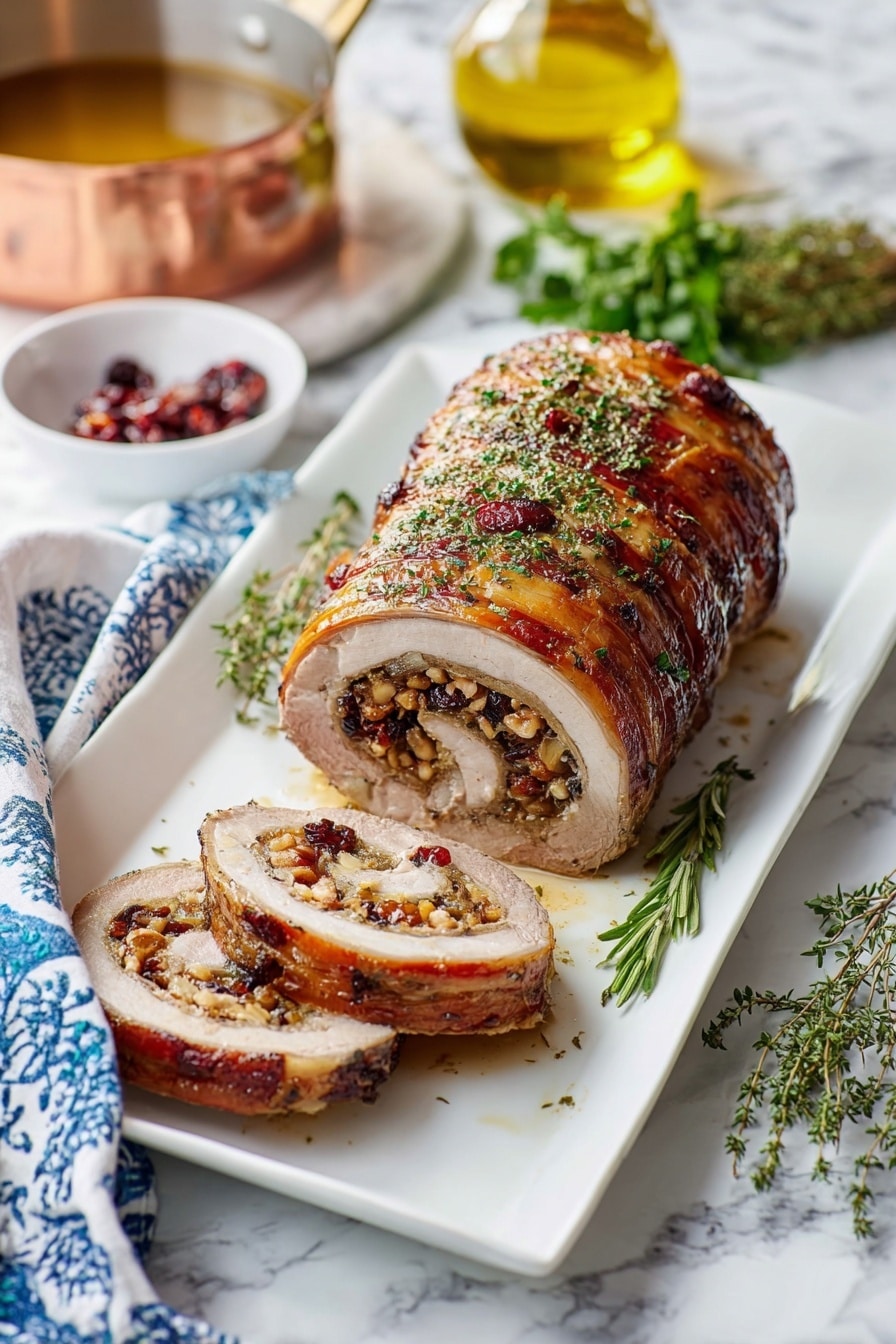 Apple Bacon Stuffed Pork Loin: Juicy & Flavorful Main Dish