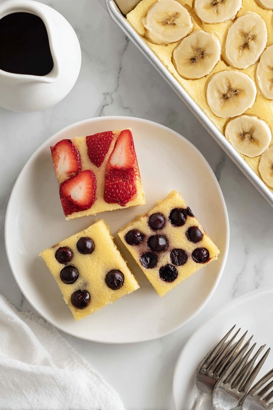 Sheet Pan Pancakes with Fruit and Chocolate – Easy & Delicious