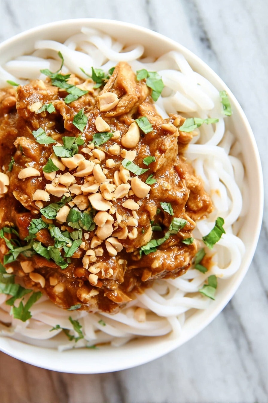 Slow Cooker Thai Peanut Chicken - Irresistibly Flavorful & Easy