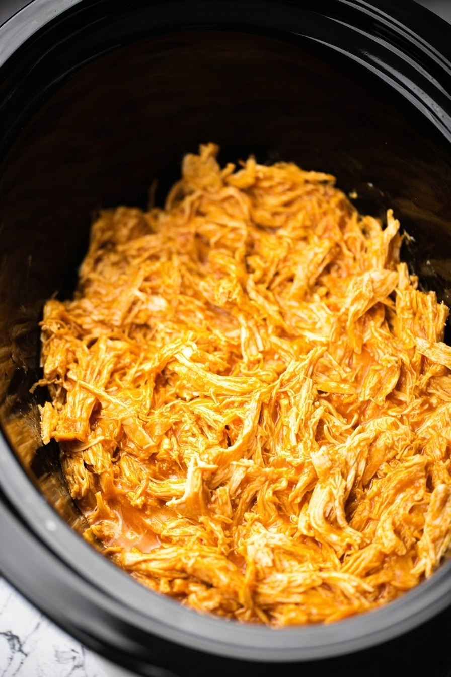 Creamy Slow Cooker Buffalo Chicken | Spicy & Tender Dinner