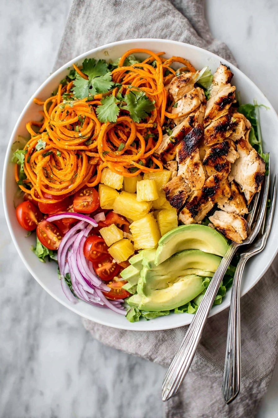 Hawaiian Chicken Salad Bowl Recipe | Vibrant Tropical Flavors