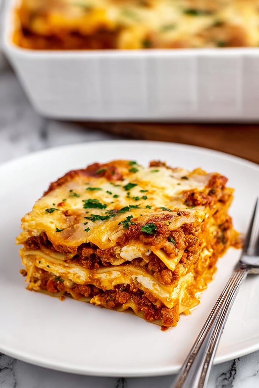 Homemade Lasagna with Rich Meat Sauce | Cozy & Delicious