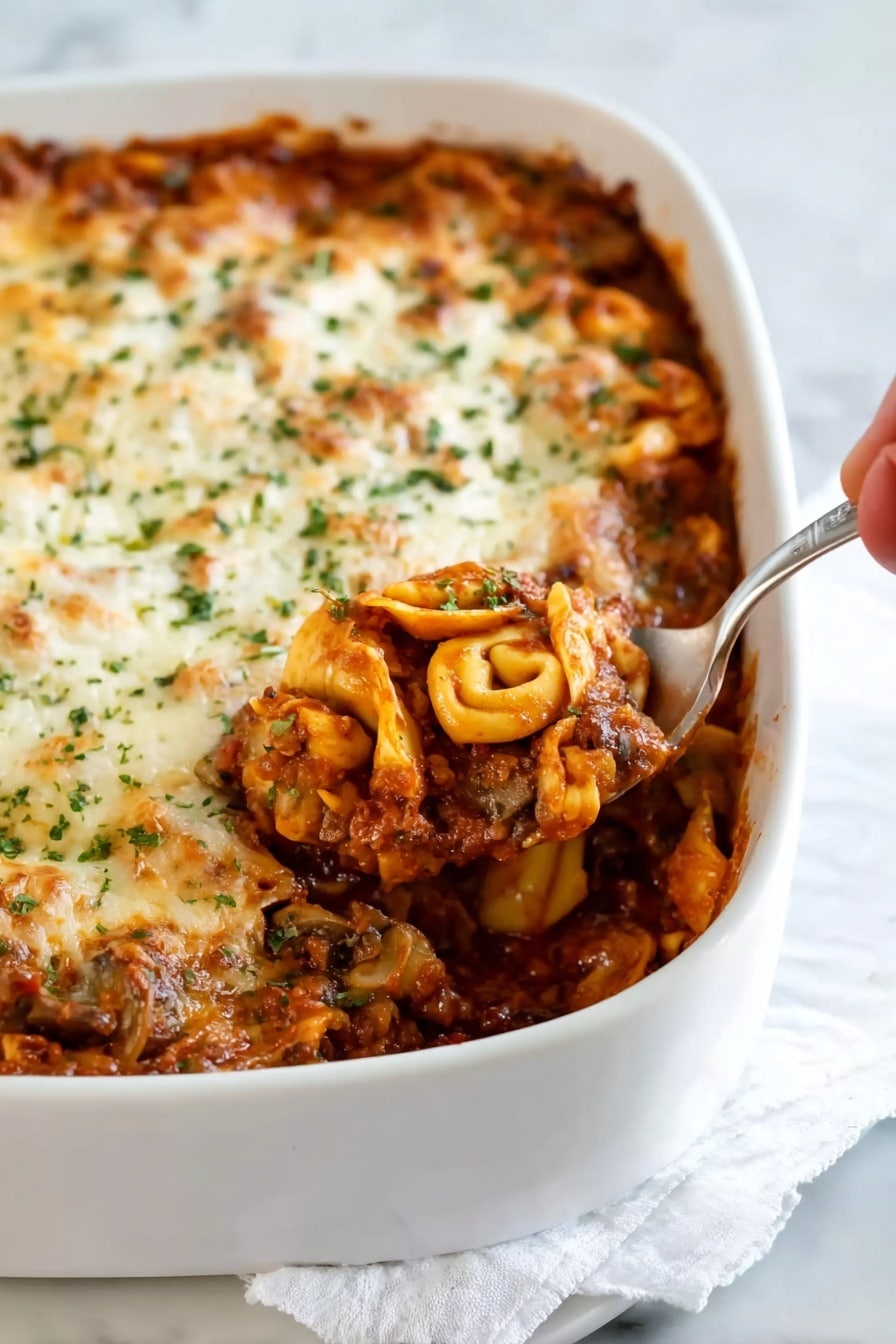Cheesy Baked Tortellini with Ground Beef – Comfort Food Made Easy