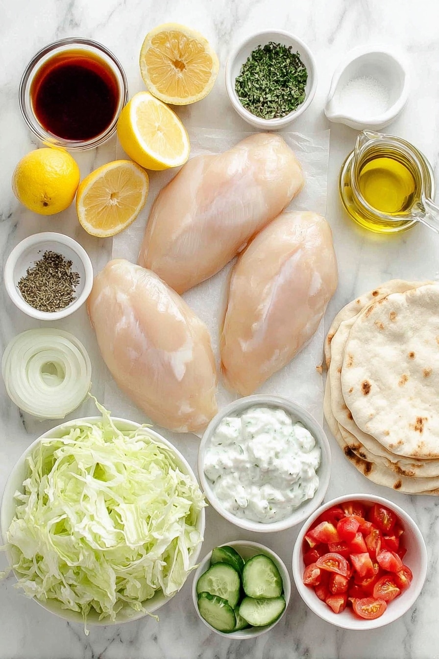 Crockpot Greek Chicken Gyros – Easy, Juicy Mediterranean Dinner