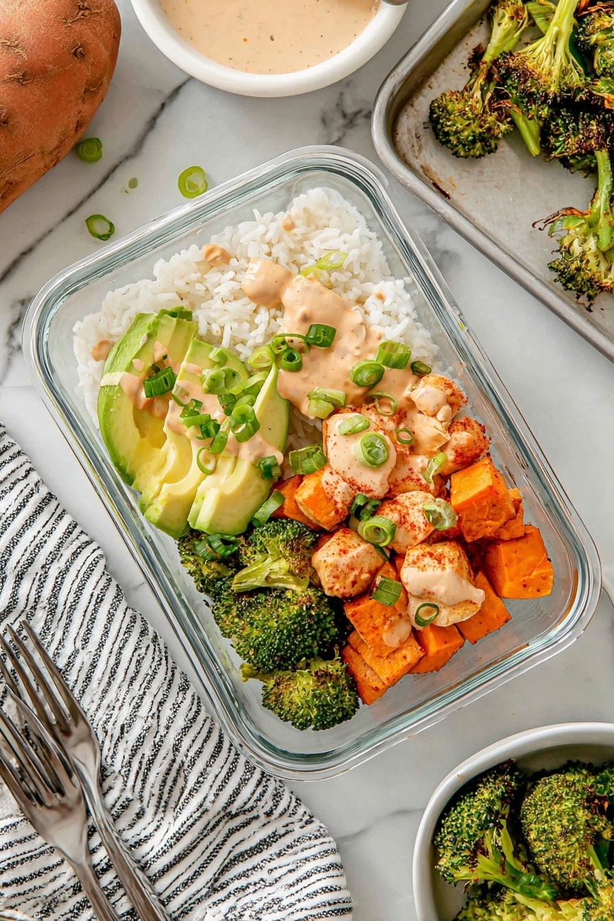 Spicy Chicken and Sweet Potato Rice Bowl: Flavorful & Easy