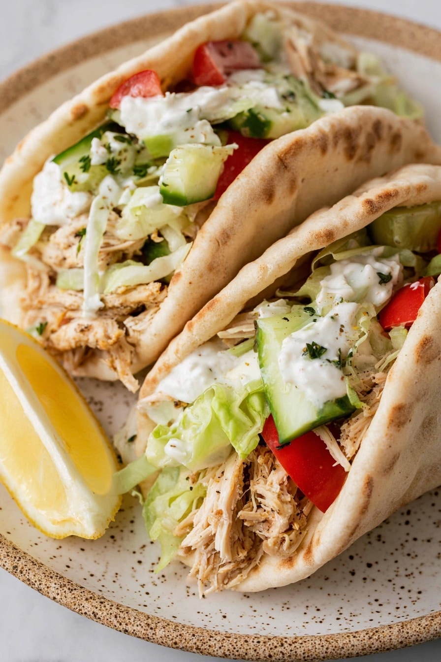 Crockpot Greek Chicken Gyros – Easy, Juicy Mediterranean Dinner