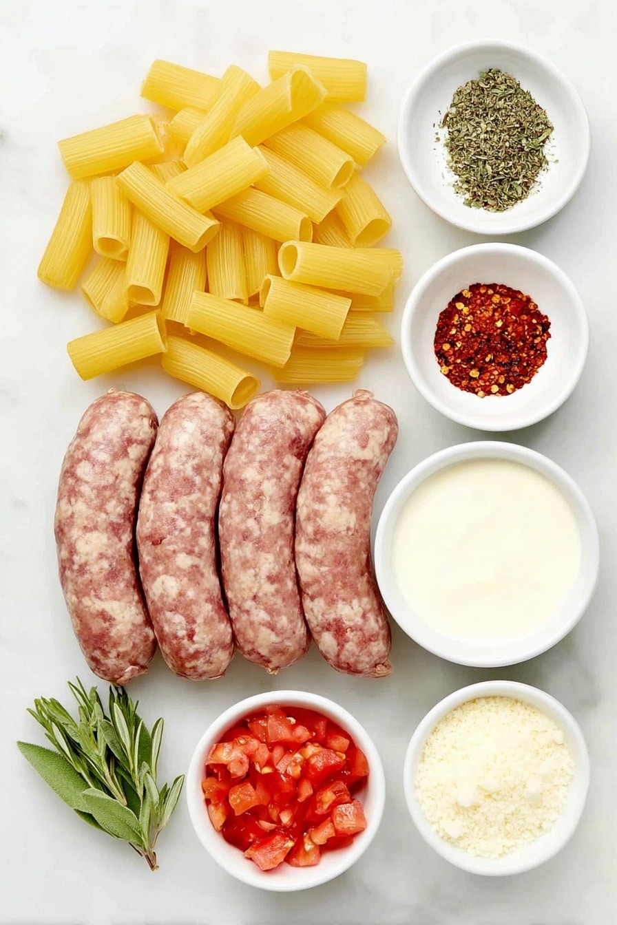 Creamy Parmesan Sausage Rigatoni – Irresistibly Flavorful & Easy